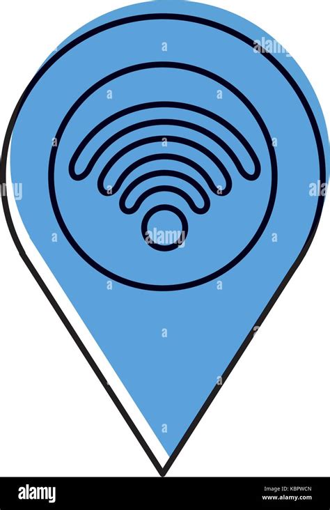 Pointer Map With Wifi Internet Signal Connection Stock Vector Image Art Alamy