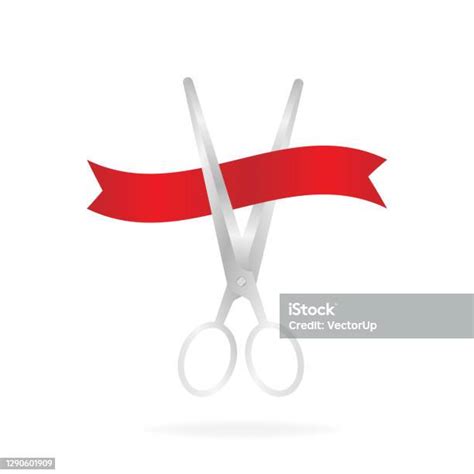 그랜드 오프닝 어떤 목적을 위해 훌륭한 디자인 흰색 배경입니다 빨간색 리본 벡터입니다 축제 이벤트 배너 벡터 일러스트 배너 템플릿입니다 3차원 형태에 대한 스톡 벡터 아트