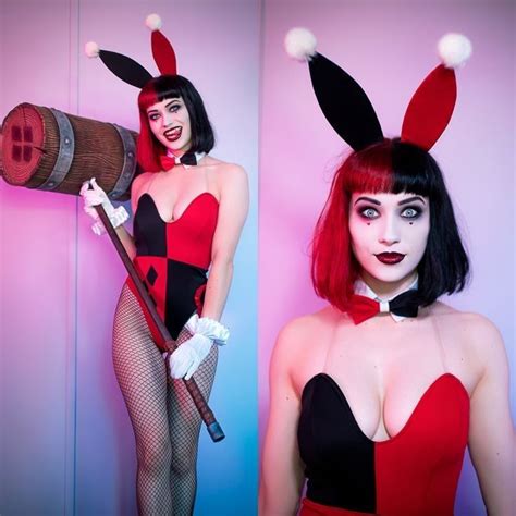 Harley Quinn Bunnygirl Style Cute Couple Halloween Costumes Harley