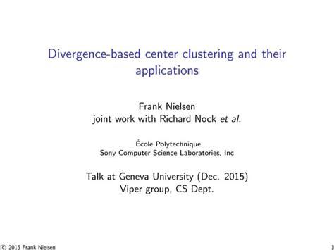 Divergence Clustering Ppt