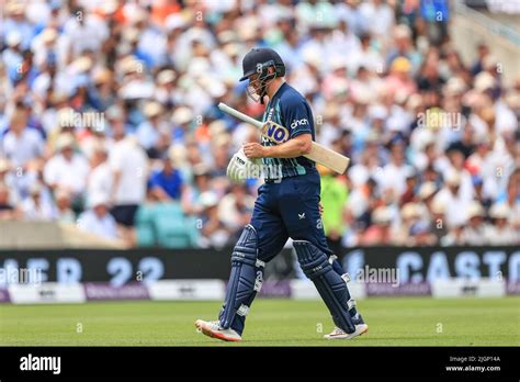 Jonny Bairstow of England leaves the field after Rishabh Pant of India catches him out Stock ...