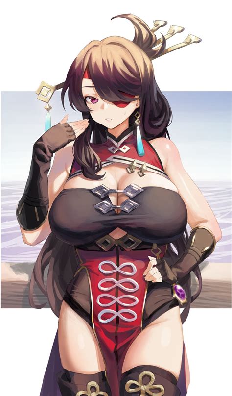 Beidou Genshin Impact Drawn By Mochirong Danbooru