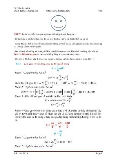 Bước 1 Logarit Nêpe Hai Vế