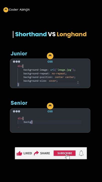 Css Shorthand Vs Longhand 🤯 Must Know This Trick Shots Shortvideo Html Css Youtube
