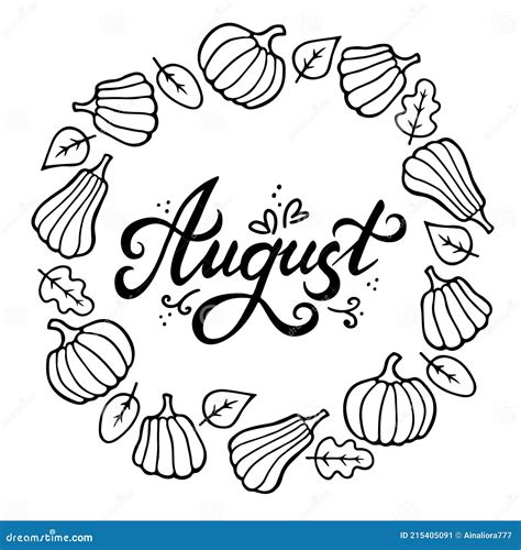 August Clip Art Black And White