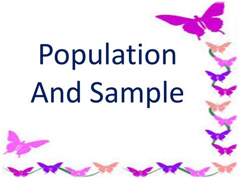 Population And Sample Ppsx