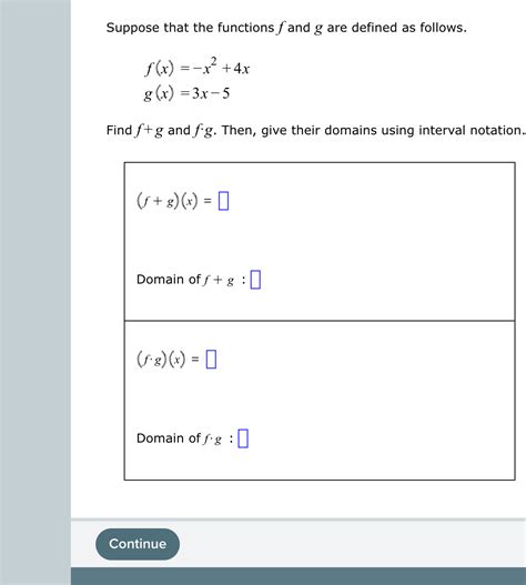 Solved Suppose That The Functions F And G Are Defined As Chegg