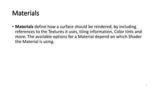 Shaders Standard Shader In Unity PPTX D Graphics Computer Software And Applications