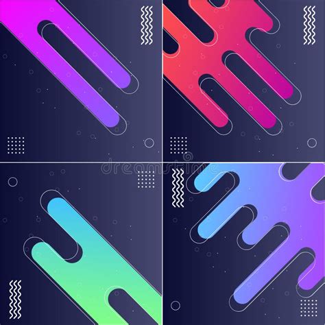 Abstract Designs In Color Vector Illustrations Stock Vector Illustration Of Gradient