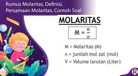 Rumus Molaritas Definisi Persamaan Molaritas Contoh Soal