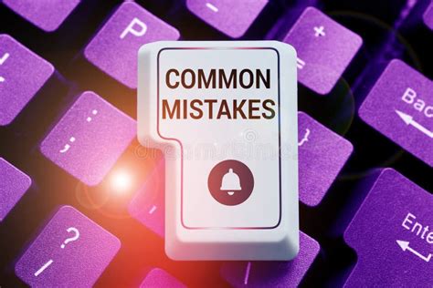 Sign Displaying Common Mistakes Business Overview Actions That Are