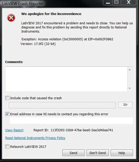 Labview Crashes With Access Violation Error When Using Excelinsert