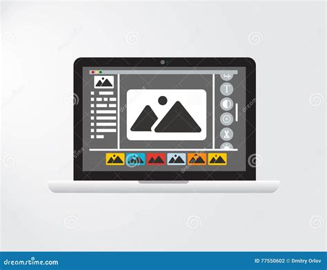 Graphical Interface Or Gui Of An Imagined Photo Editing Software Stock Vector Illustration Of