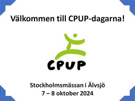 vad tänker du berätta om under cpup dagarna per Åstrand cpup