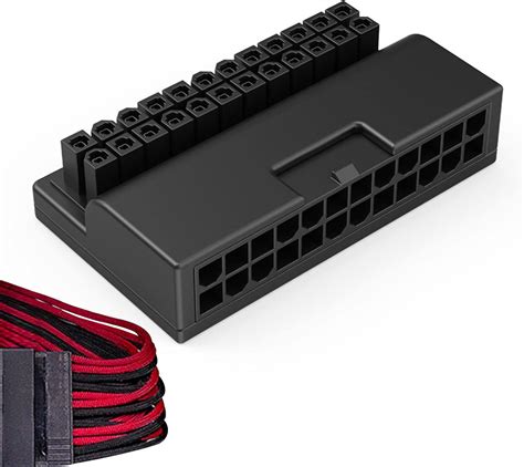 Ravcerol 24 Pin 90 Degree Adapter - ATX 90 Degree 24 Pin to 24 Pin ...