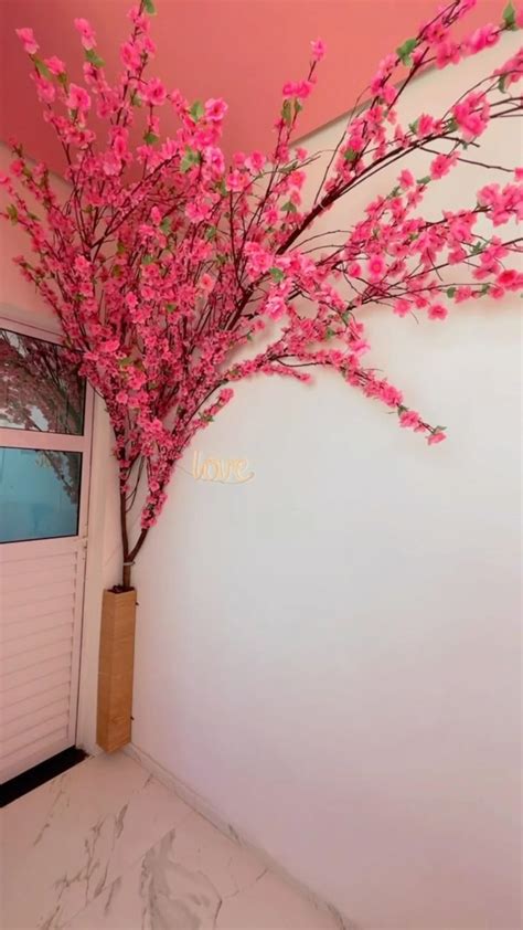 Rvore De Cerejeira Como Fazer Decora O Com Galhos Secos E Flores Decora O Com Flores