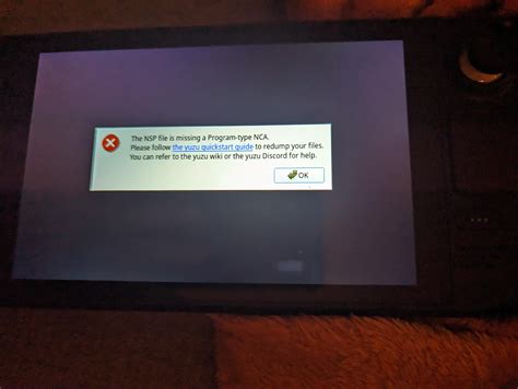 steam rom manager yuzu error r emudeck