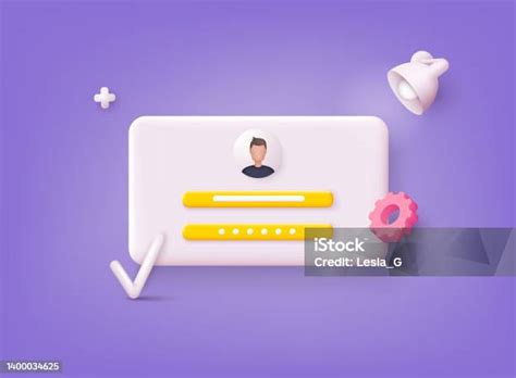 화면에 계정 로그인 및 암호 양식 페이지 계정에 로그인 사용자 권한 부여 로그인 인증 페이지 개념 사용자 이름 암호 필드 3d