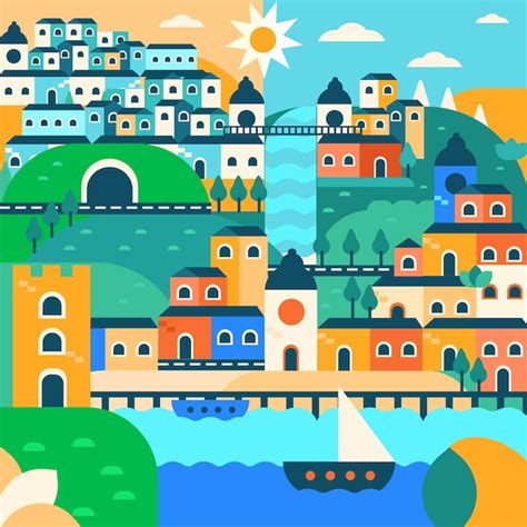 Free Vector Flat Design Geometric Illustration