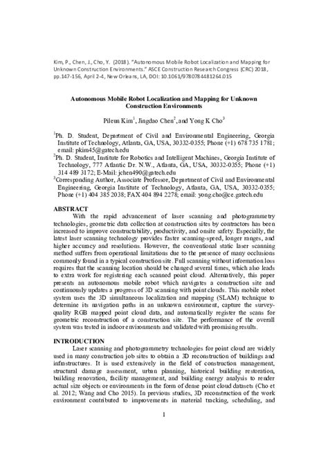Pdf Autonomous Mobile Robot Localization And Mapping For Unknown