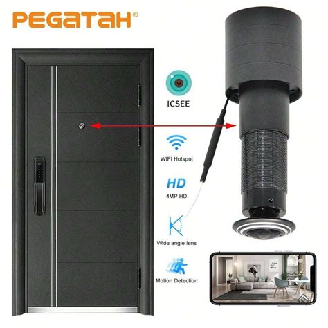 4mp Hd Video Peephole Wifi Camera Motion Detection Door Viewer Video