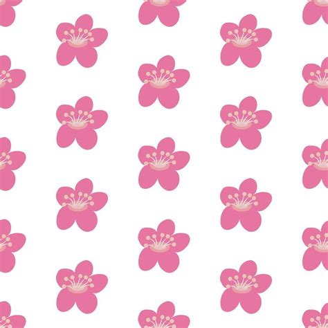 Seamless Pattern Of Simple Pink Flowers Illustration 50908898 Vector Art At Vecteezy