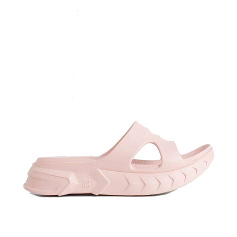 Givenchy Rubber Logo Slides Pink Editorialist