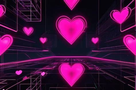 Premium Photo Geometry Wireframe Shapes And Grids In Neon Pink Color