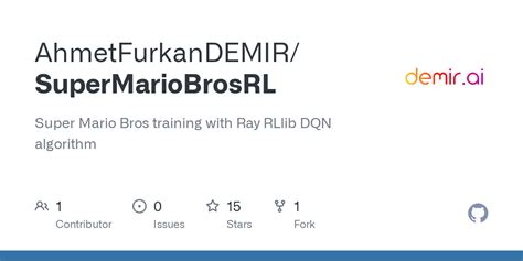 Github Ahmetfurkandemir Supermariobrosrl Super Mario Bros Training With Ray Rllib Dqn Algorithm