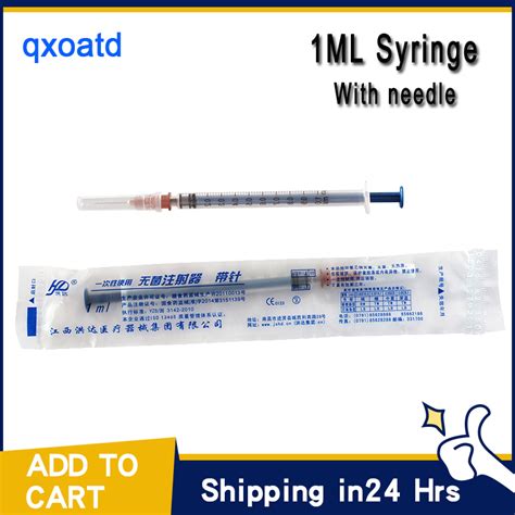 1ML Injection Device With 25G 3 5inch Needles Disposable Sterile Injector Jam Injection Device