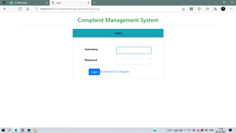 complaint management system project in jsp with source code and report