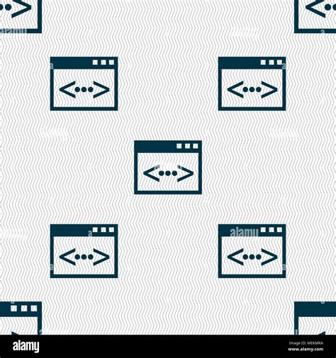 Code Sign Icon Programmer Symbol Seamless Abstract Background With