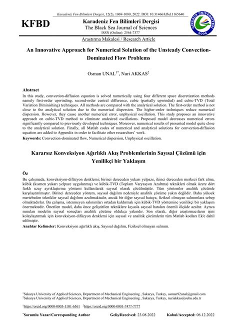 Pdf An Innovative Approach For Numerical Solution Of The Unsteady