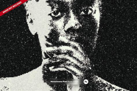 Premium Psd Monochrome Pixel Photo Effect