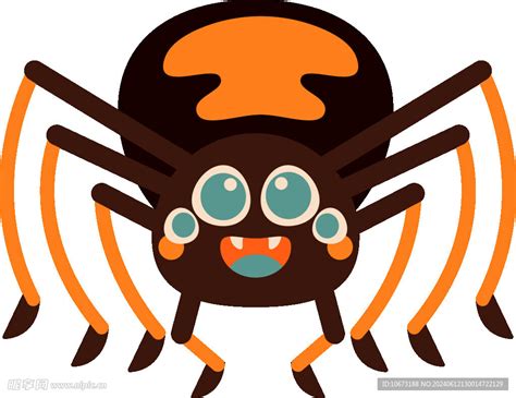 卡通可爱蜘蛛设计图 图片素材 其他 设计图库 昵图网