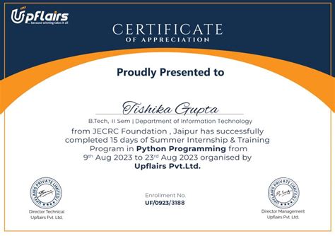 Tishika Gupta On Linkedin Jecrc Upflairs Python Programming Coding