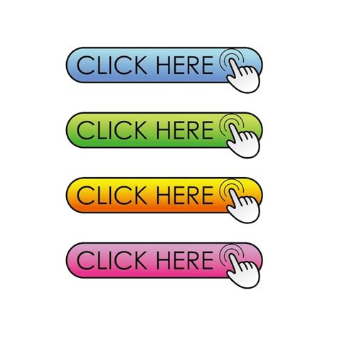 Premium Vector Click Here Button Design Cursor Sign And Symbol