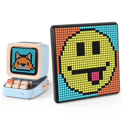 divoom pixoo max pixel display and divoom ditoo retro pixel art game blu
