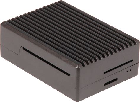 Rpi Case Alu08 Case For Raspberry Pi 4 Aluminium Black At Reichelt Elektronik