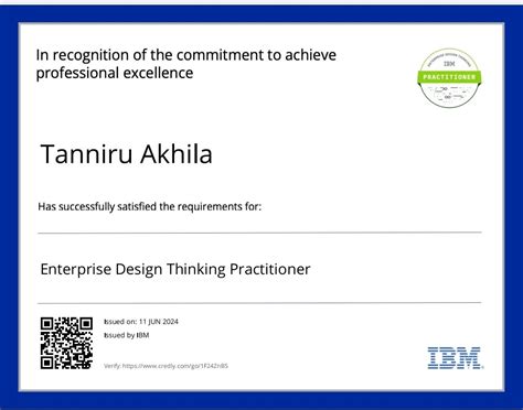 Tanniru Akhila On Linkedin Designthinking Certification Ibm Professionalgrowth
