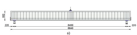 A Longitudinal Section With Beam Geometry And Reinforcement Layout B