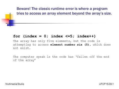 UFCFY5 30 1Multimedia Studio Scripting For Interactive Media Declaring And Using Arrays Ppt