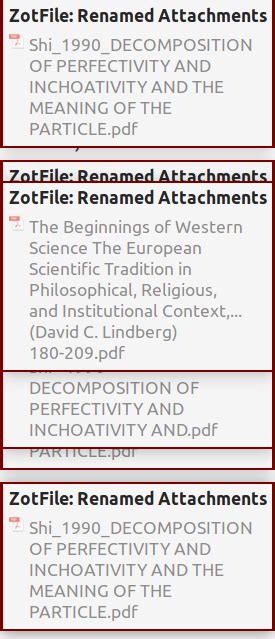 Renaming Via Zotfile Causes Persistent Pop Ups That Start Piling Up