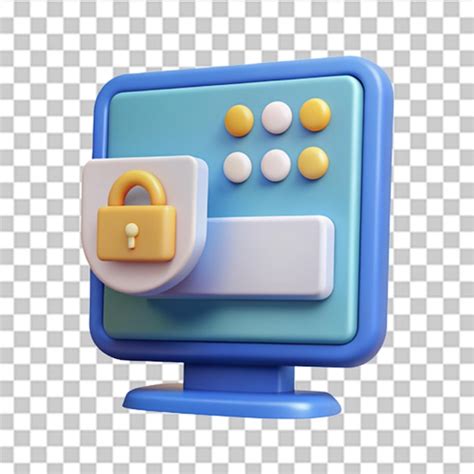 3d Incorrect Password On Computer Personal Data Protection On The