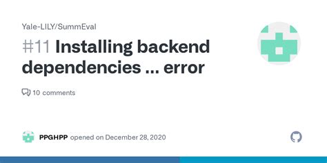 installing backend dependencies error · issue 11 · yale lily