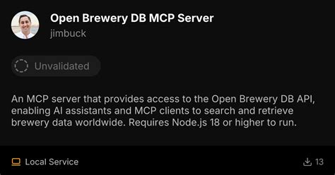 Open Brewery Db Mcp Server Mcp Ser · Lobehub
