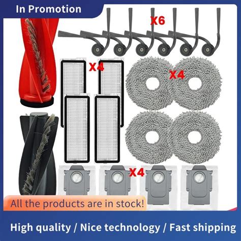 สําหรับ Qrevo Curv P20 Pro เครื่องดูดฝุ่นหุ่นยนต์ Dual หลักแปรงด้านข้าง Hepa ตัวกรอง Mop Pad ถุง