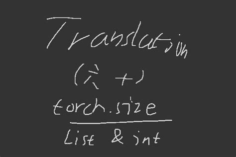译（六十） Pytorch得到整型列表类型的tensor形状 无镣之涯