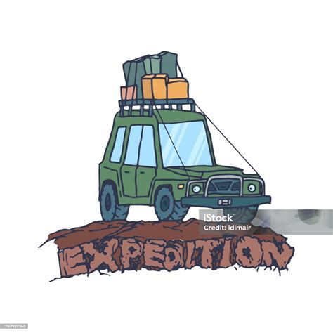 오프로드 Suv 원정 손 흰색 배경에 그려진 벡터 4x4 자동차에 대한 스톡 벡터 아트 및 기타 이미지 4x4 자동차 경쟁 교통수단 Istock