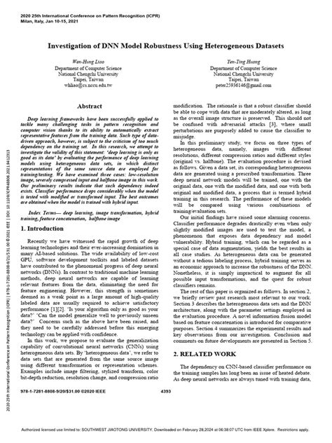 Investigation Of Dnn Model Robustness Using Heterogeneous Datasets